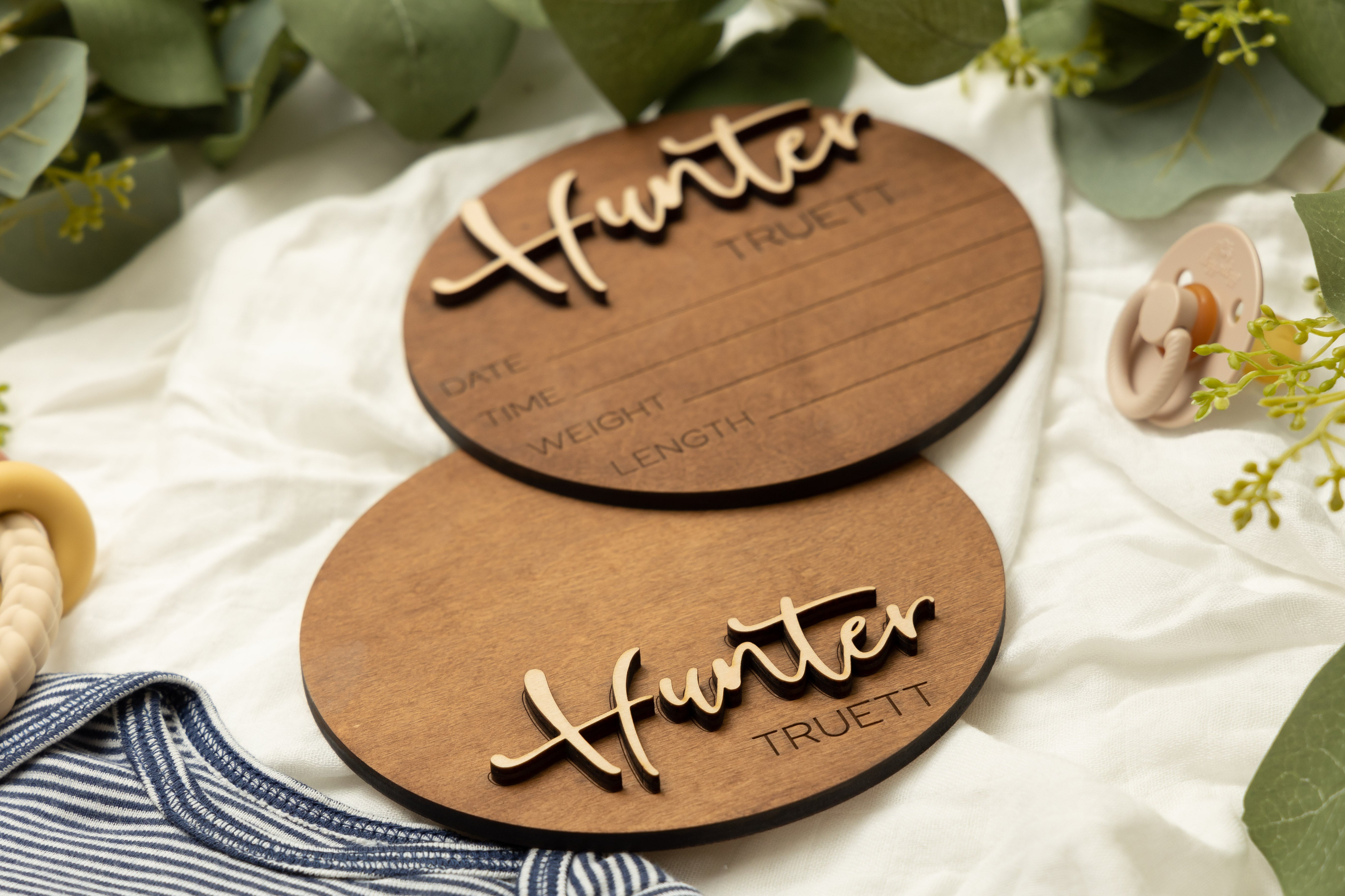 3D Round Birth Stat Signs: Make Your Baby's Stats Stand Out – Obsidian ...