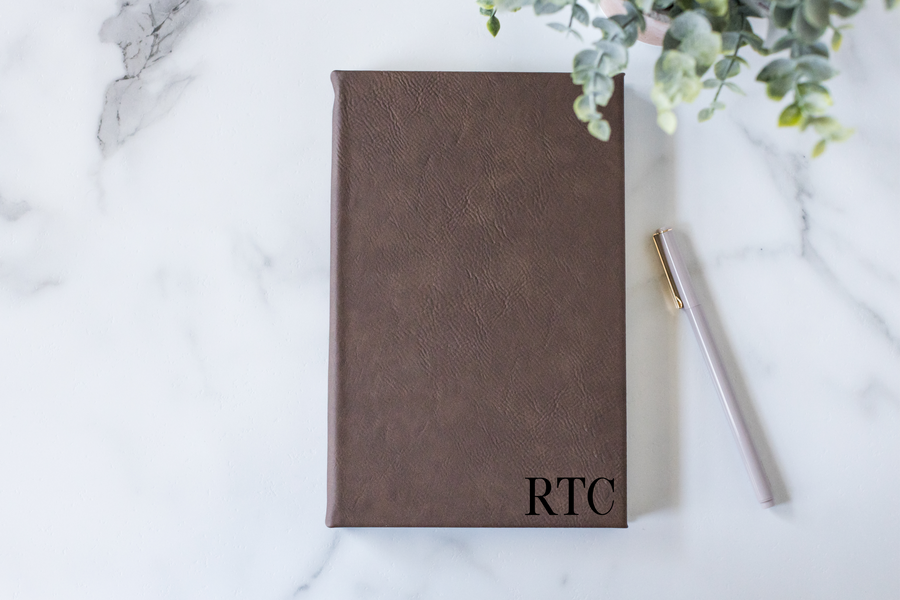 Laser Engraved Personalized Leatherette Journal. – Obsidian Home Creations
